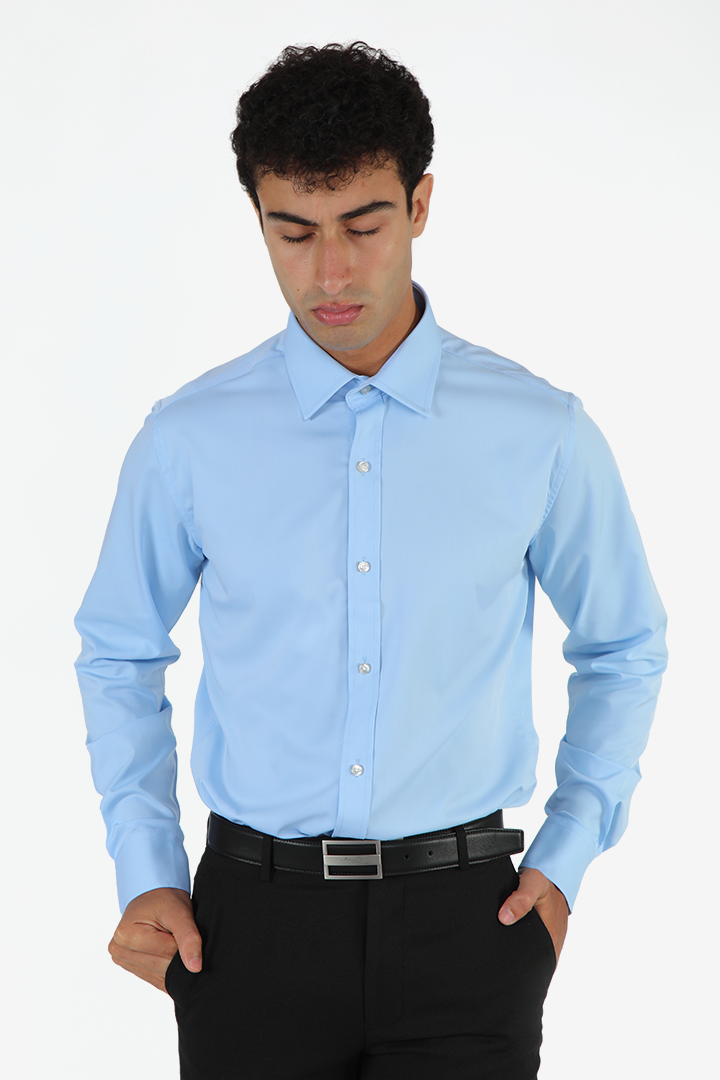 JACK MORGAN SLIM SOLID SPREAD COLLAR SHIRT – BRANDS