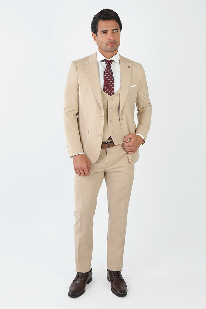 JACK MORGAN SLIM SOLID SUIT FORMAL 2 BUTTON 2 VENT WITH VEST – BRANDS